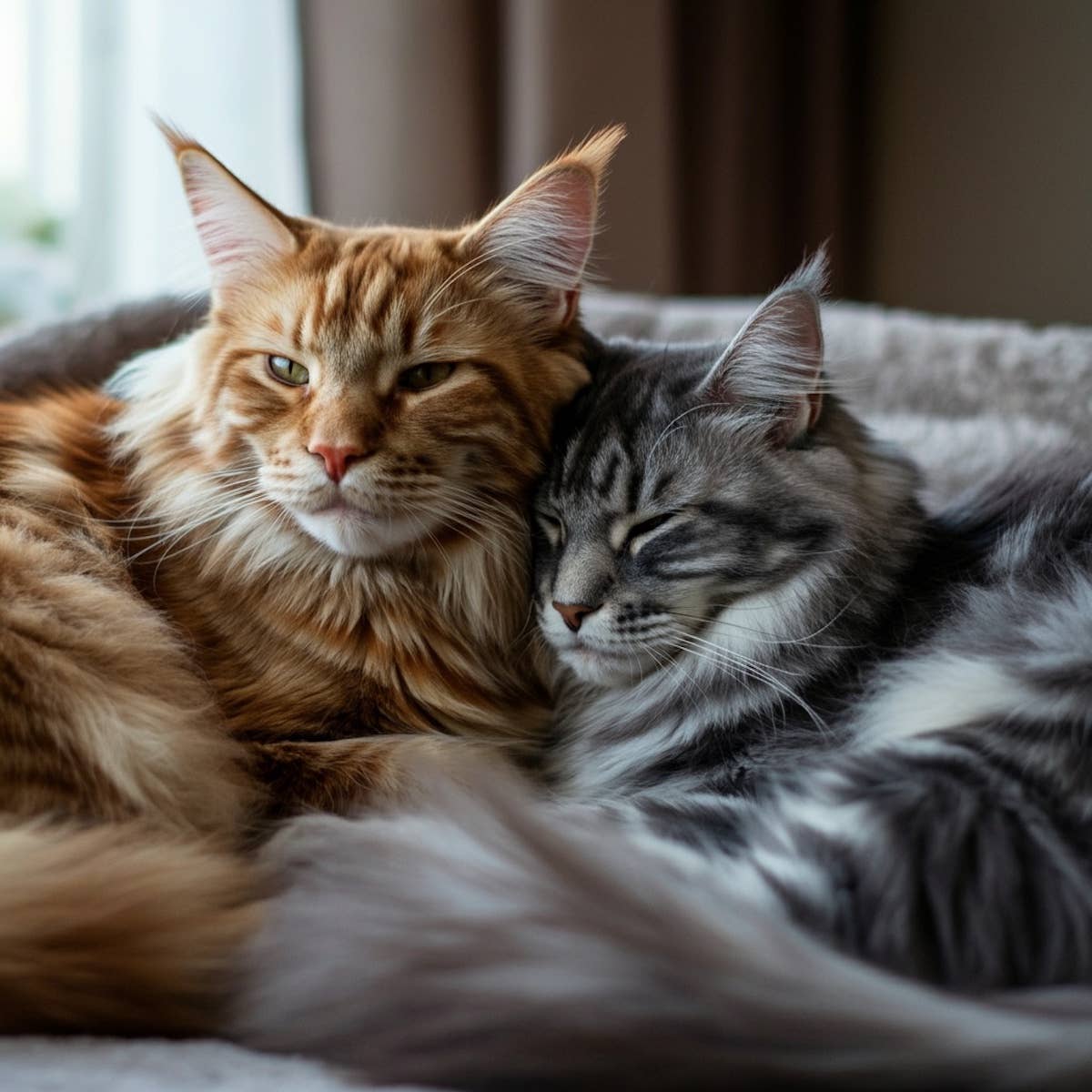 Maine Coon Siblings' Slow Journey to Being Besties Gives Serious Human ...