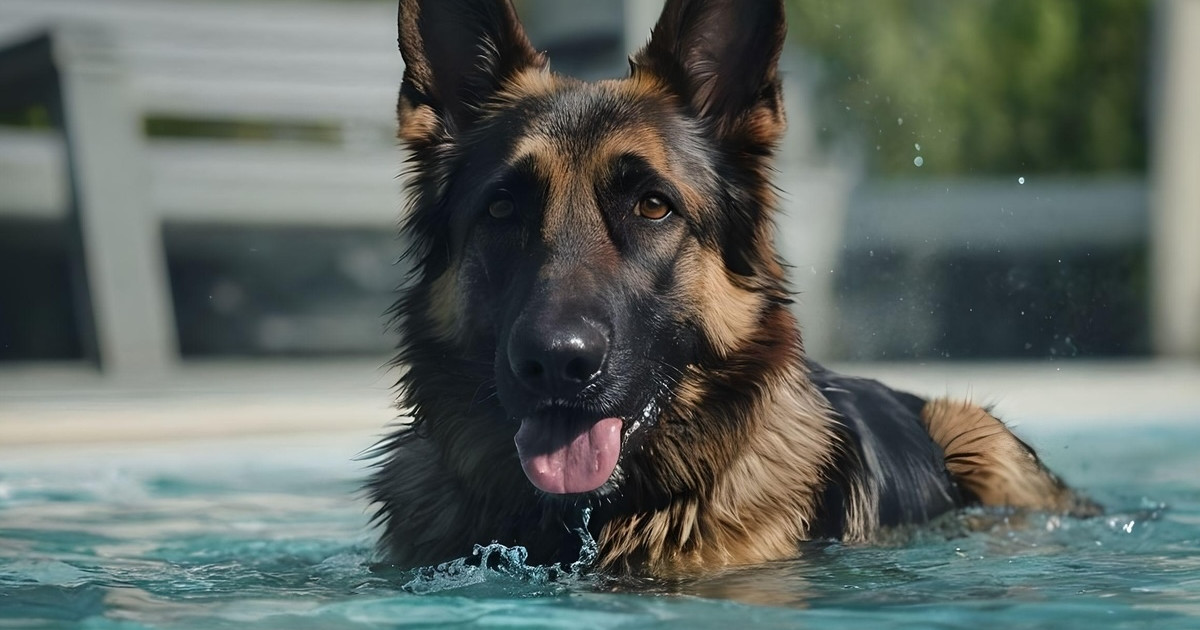 Rescued German Shepherd’s Water Park Day Brings Smiles - Parade Pets