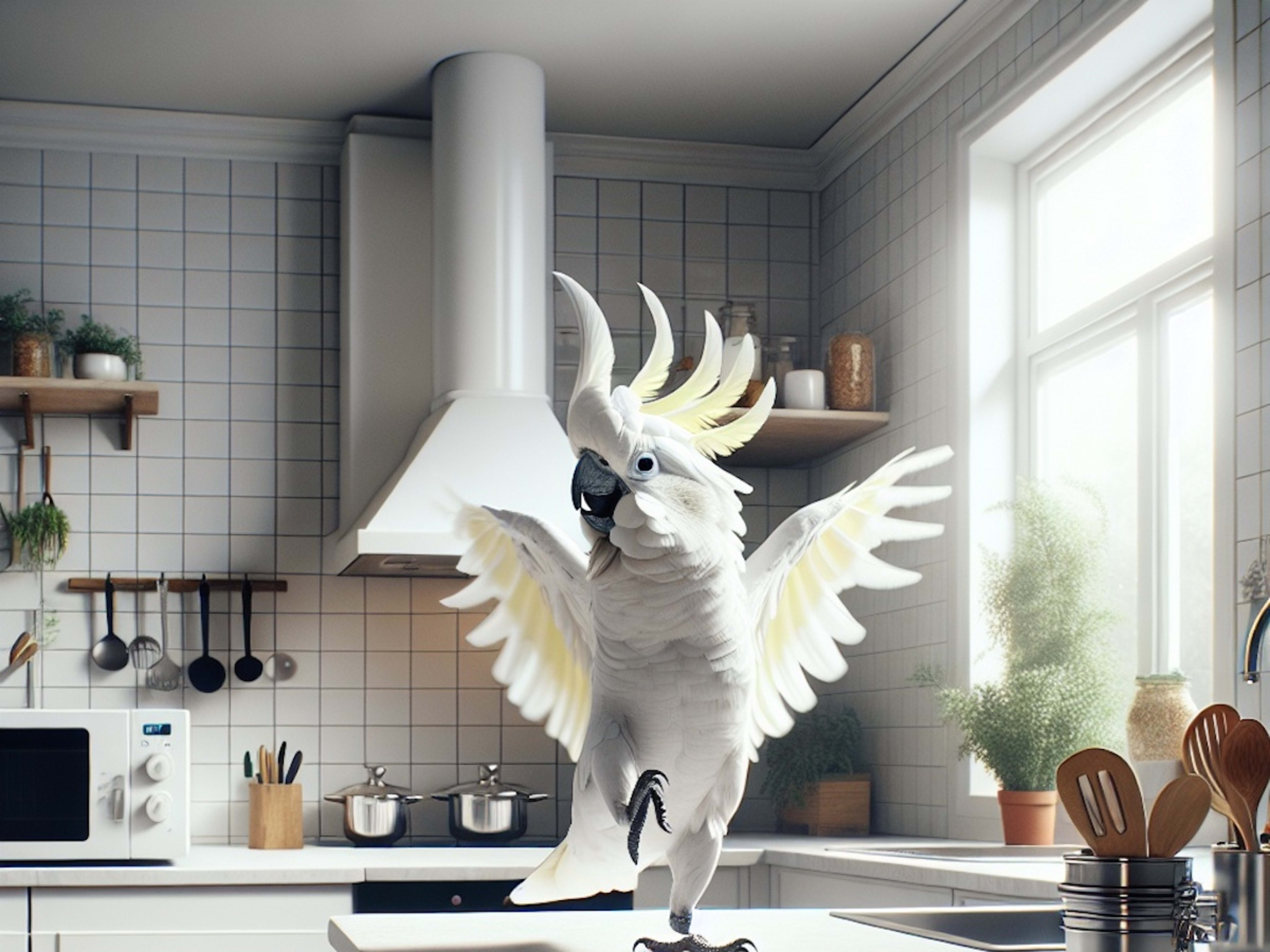 Cockatoo Dances So Hard To Britney Spears He Whacks His Dad in the Nose