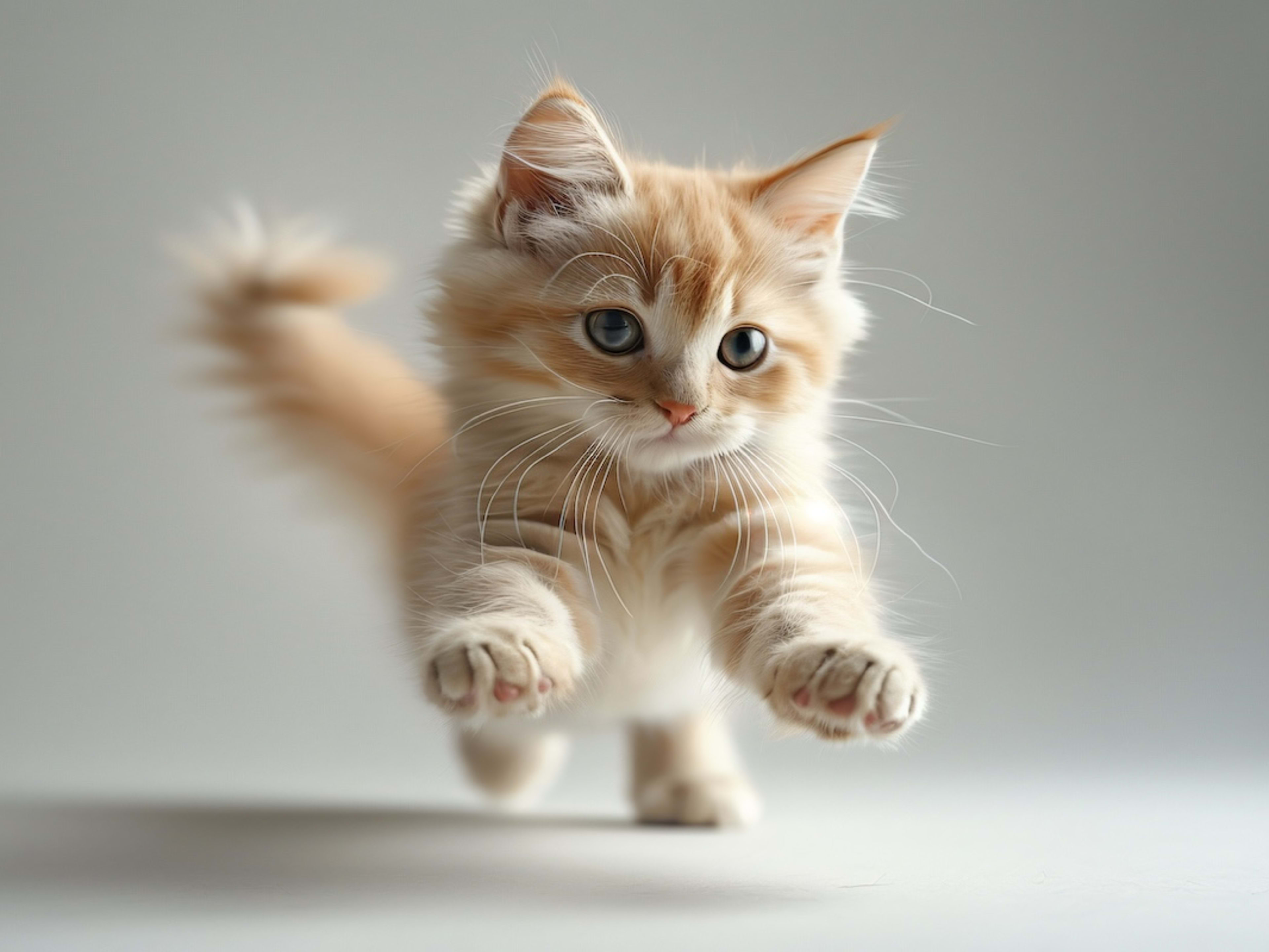 Tiny Orange Foster Kitten Takes on Majestic Maine Coon and Peak ...