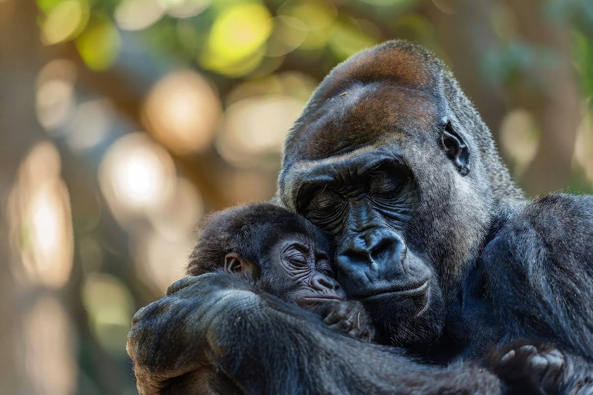 Knoxville Zoo's Mother Gorilla Teaching Her Baby To Stand Is So Full of ...